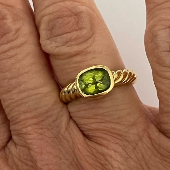 David Yurman | Jewelry | David Yurman 8k Peridot Small Noblesse Ring ...